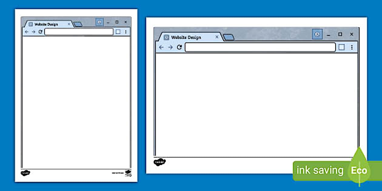 Blank Website Design Template (teacher made) - Twinkl