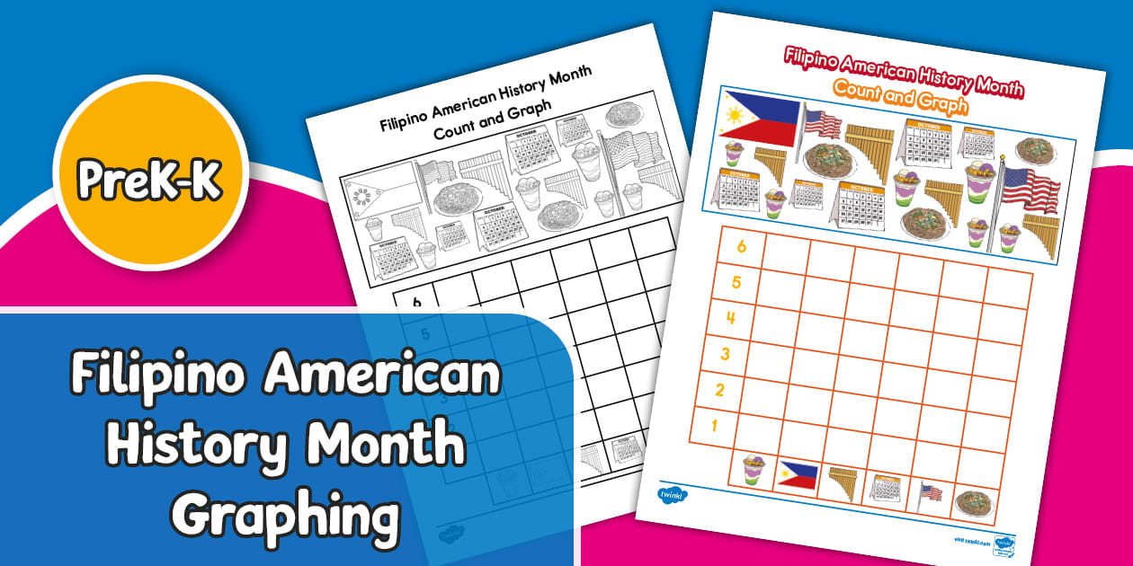 Filipino American History Month Count and Graph Worksheet