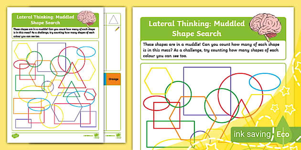 Lateral Thinking: Muddled Shape Search (teacher made)