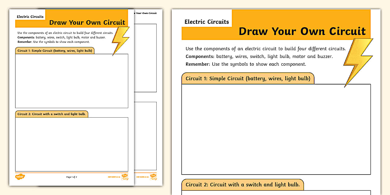 Electric Circuits: Draw Your Own Circuit: Activity Sheet