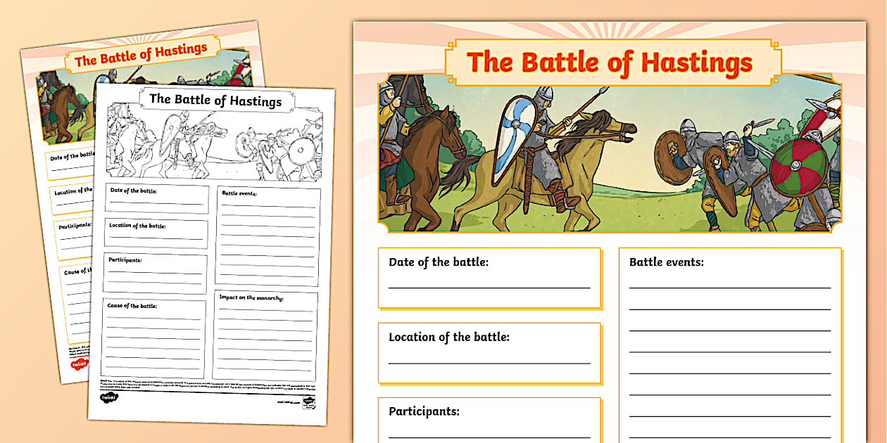 The Battle of Hastings Fact File Template