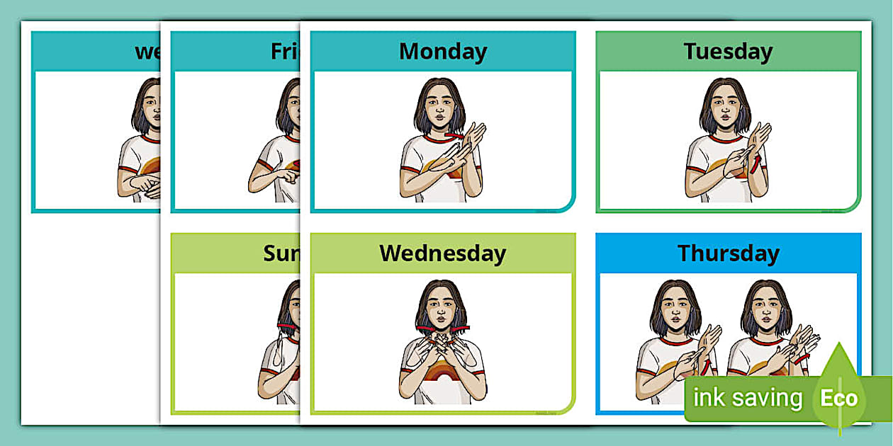 Older Learners: BSL Days of the Week | Twinkl (Teacher-Made)