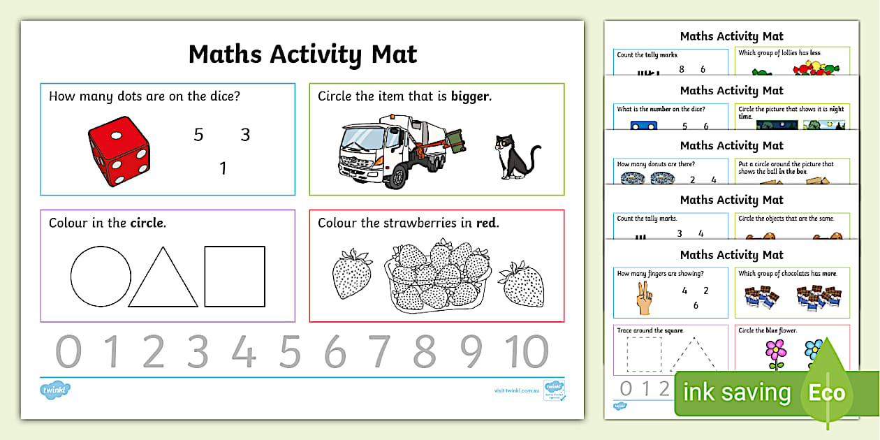 Inclusion Maths Activity Mats - Twinkl