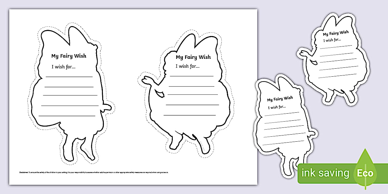 Fairy Wish Writing Frame (teacher made) - Twinkl