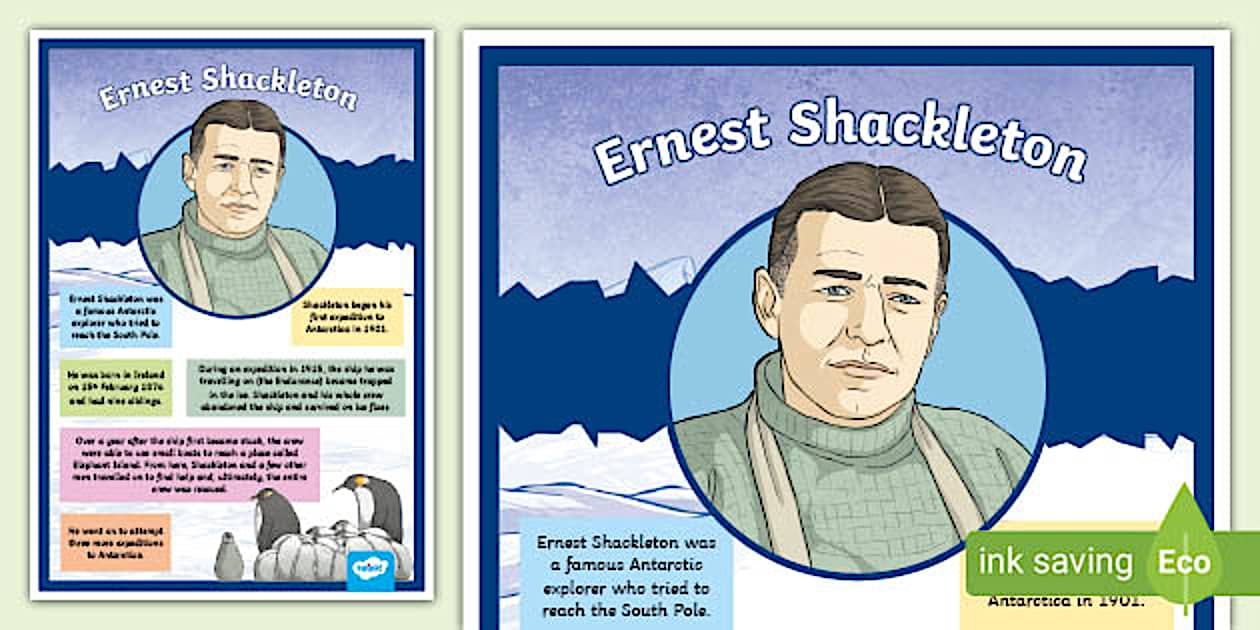 Ernest Shackleton Display Poster (teacher made) - Twinkl