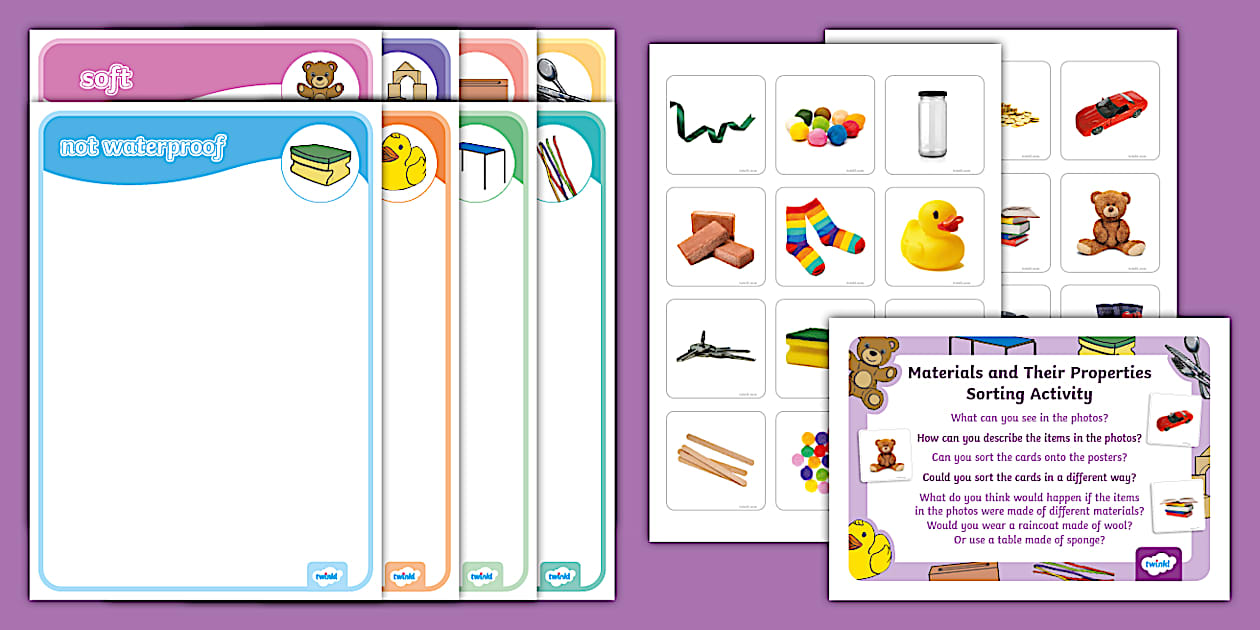 Materials and Their Properties Sorting Activity | Twinkl