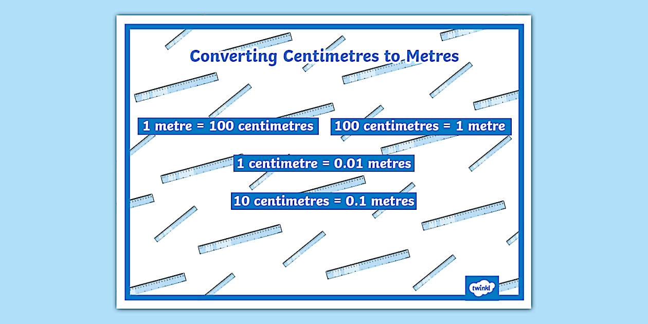 👉 Ten Centimetres to Metres Display Poster (teacher made)