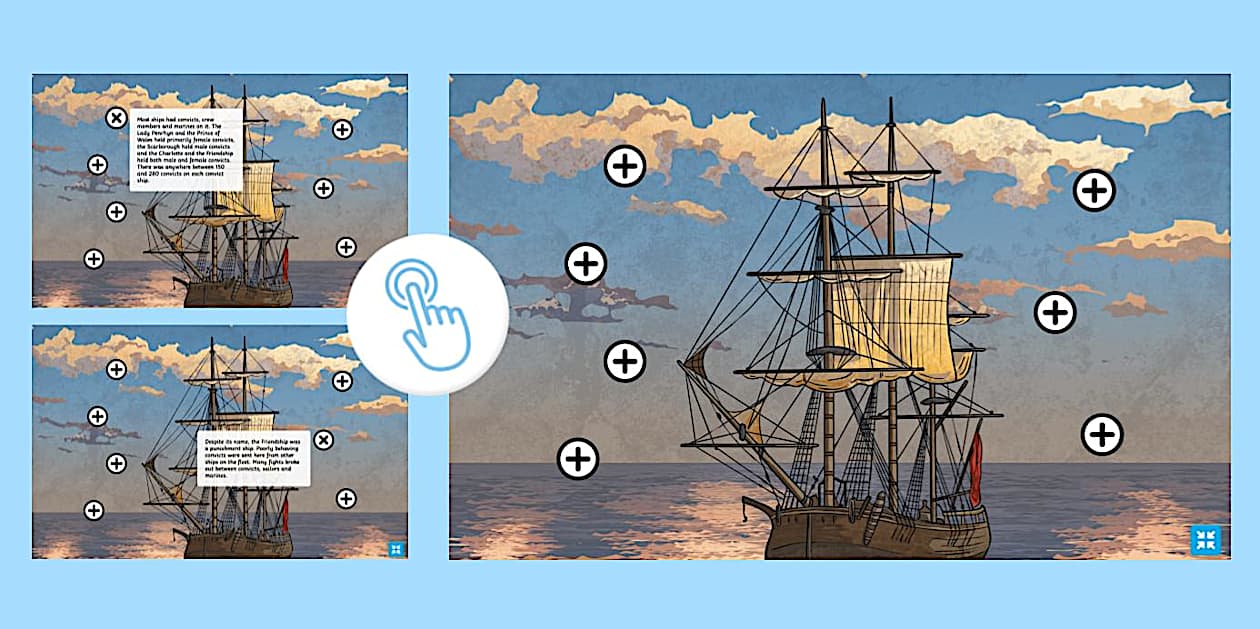 Life on a Convict Ship HotSpot Activity - Year 4 History