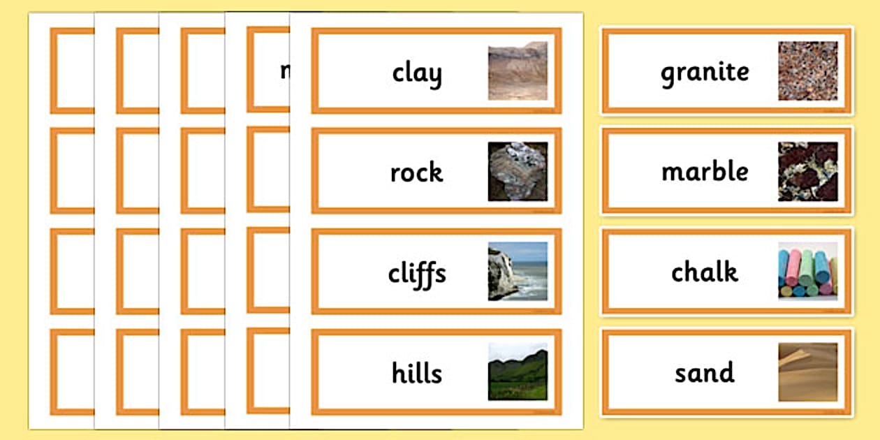 Rocks and Soils Topic Word Cards (teacher made) - Twinkl