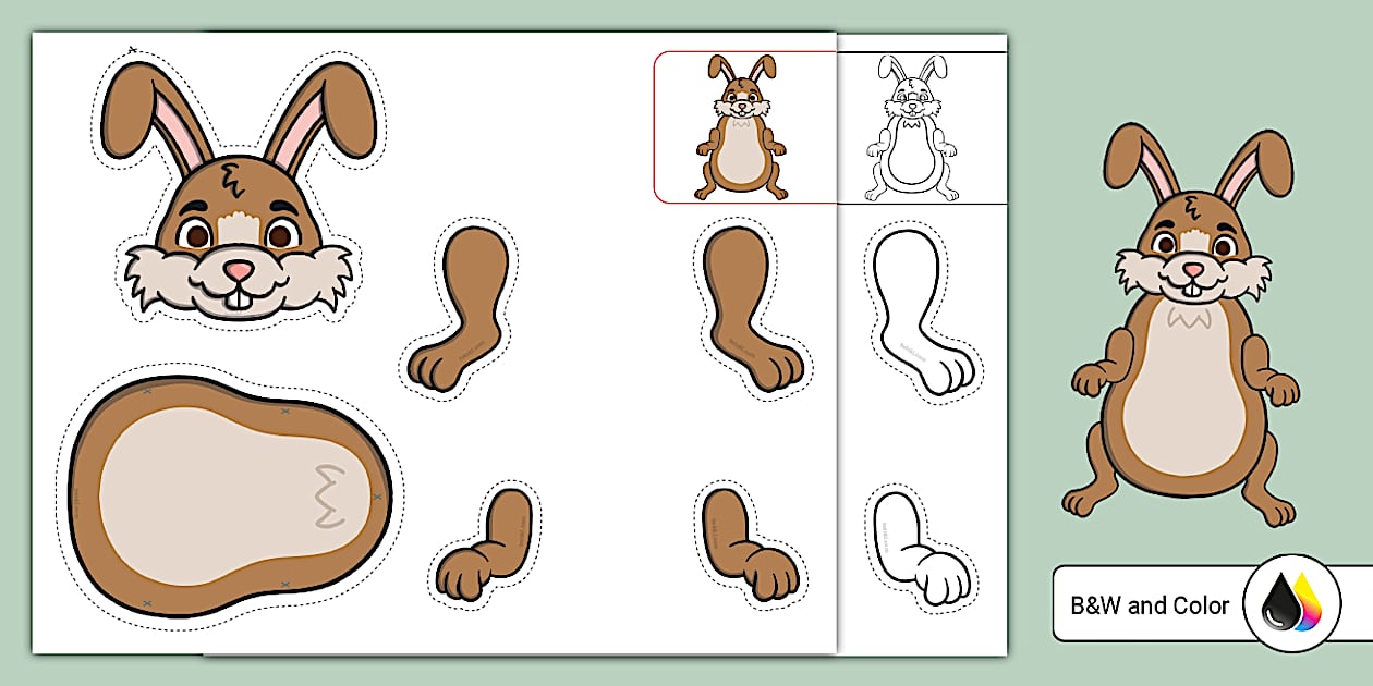 Year of the Rabbit Split Pin Craft (teacher made) - Twinkl