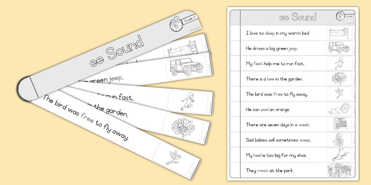 Grade 2 Phonics Reading Strips ee (teacher made) - Twinkl