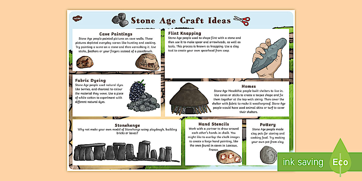 Stone Age Art Activities KS2 | Stone Age Crafts - Twinkl