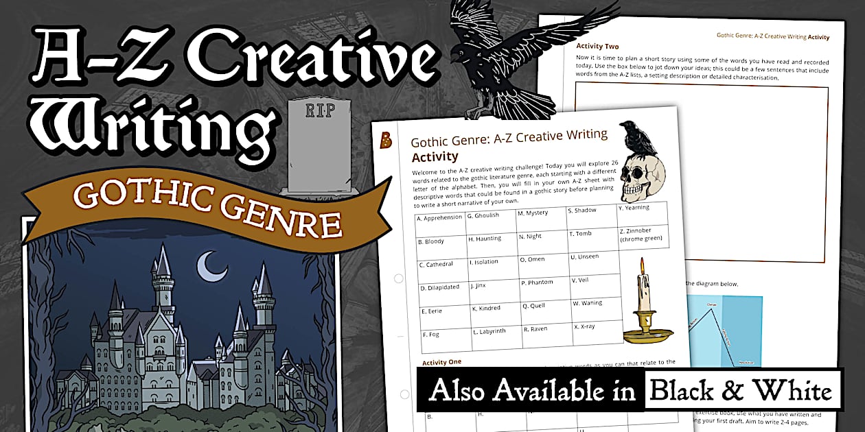 Gothic Genre: A-Z Creative Writing Activity (teacher made)