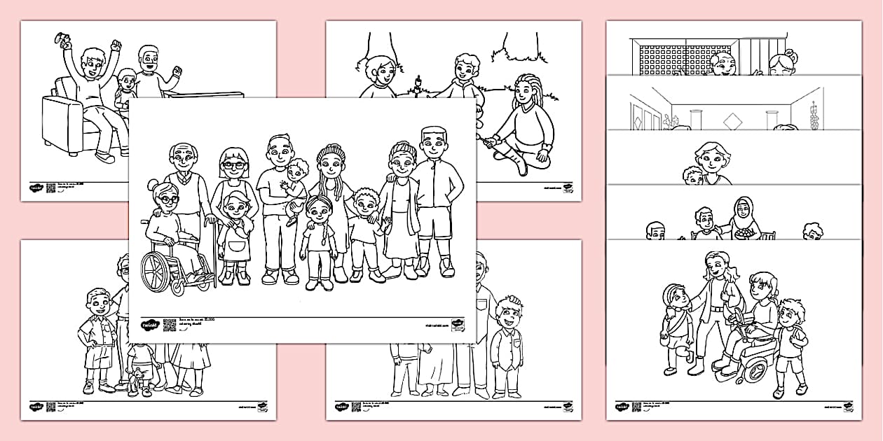 Diverse Families Colouring Sheets - Primary Resources