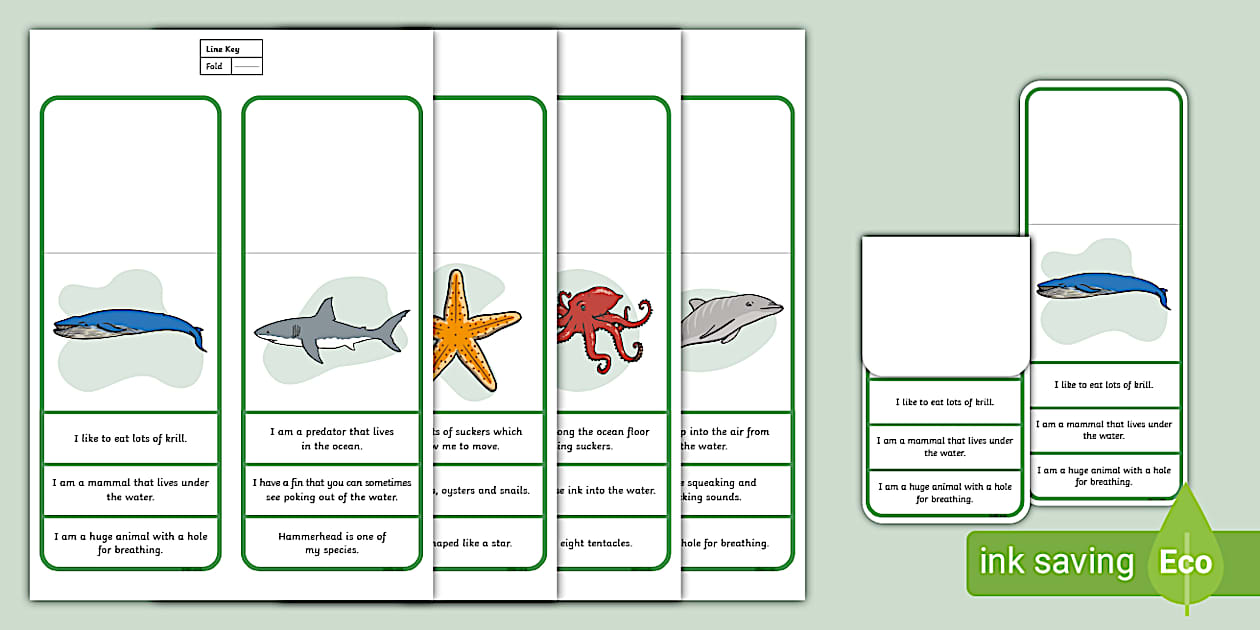 What Am I? Guess the Ocean Animal Game (teacher made)