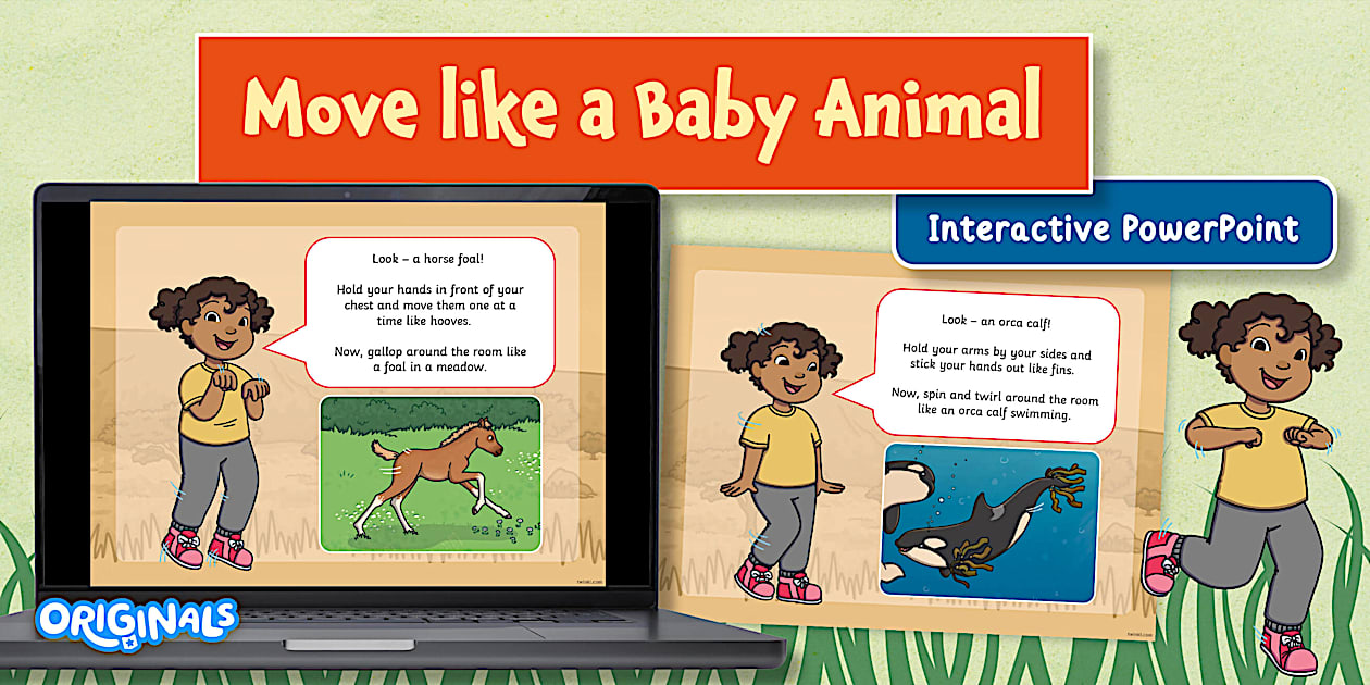 Move Like a Baby Animal Interactive PowerPoint