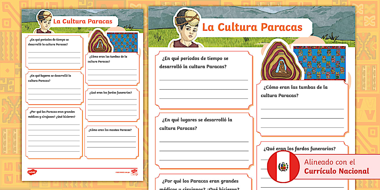 Ficha de actividad: Cultura Paracas - Twinkl