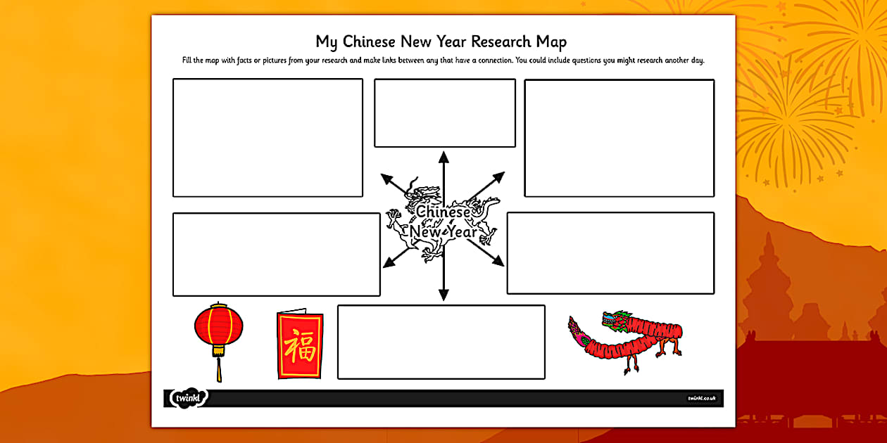 Chinese New Year Topic Research Map (teacher made) - Twinkl