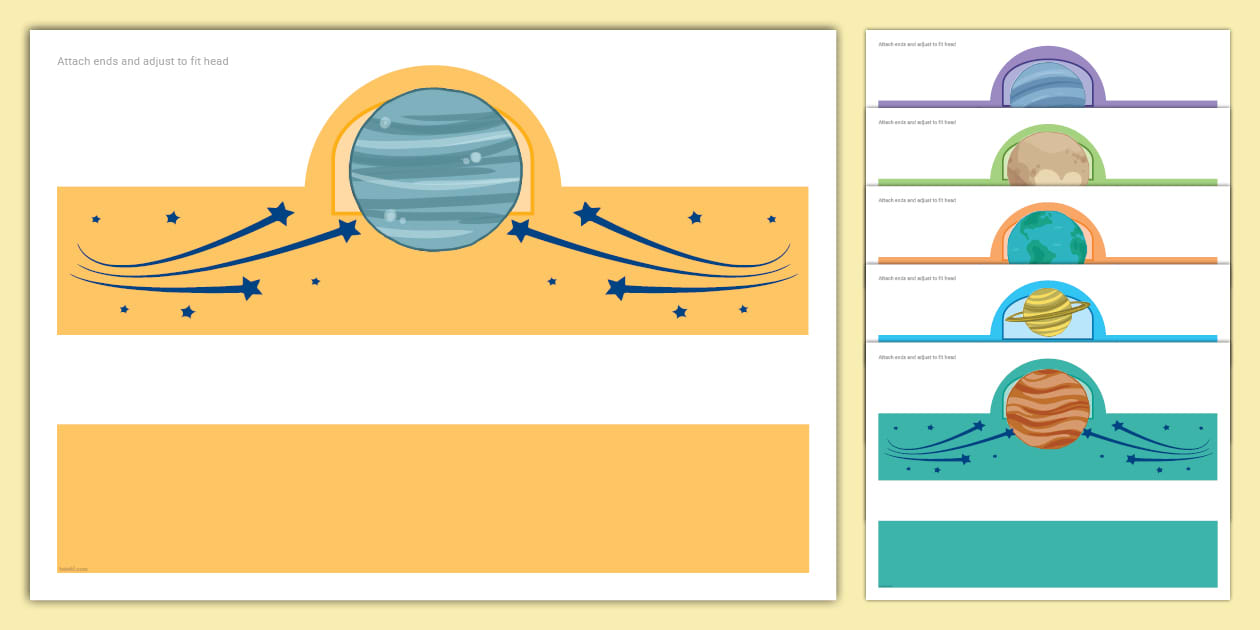 Planets Role Play Headbands - Twinkl Space (Teacher-Made)