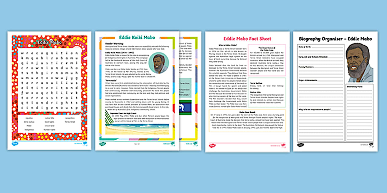 Eddie Mabo Worksheets | Twinkl Australia (teacher made)