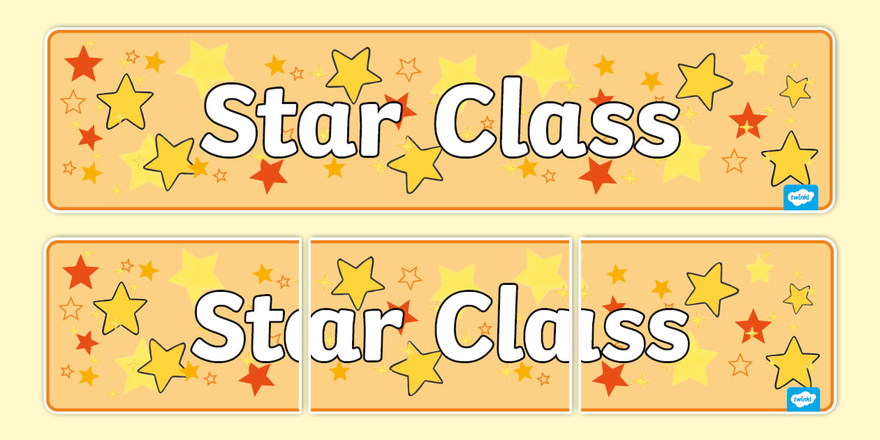 Editable Star Themed Classroom Display Banner (teacher made)