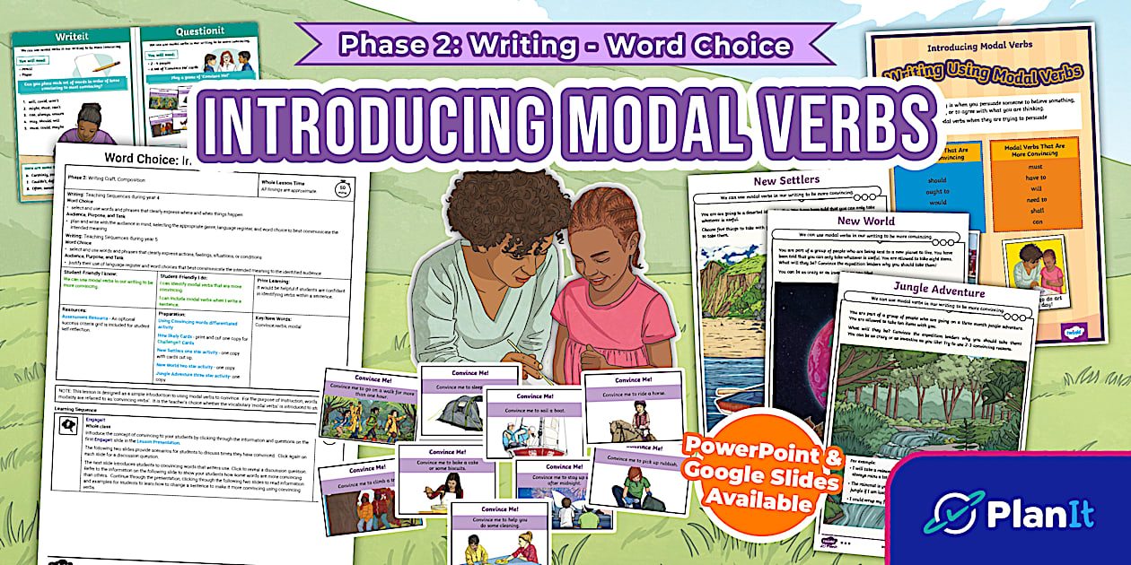Phase 2 Writing: Word Choice: Introducing Modal Verbs