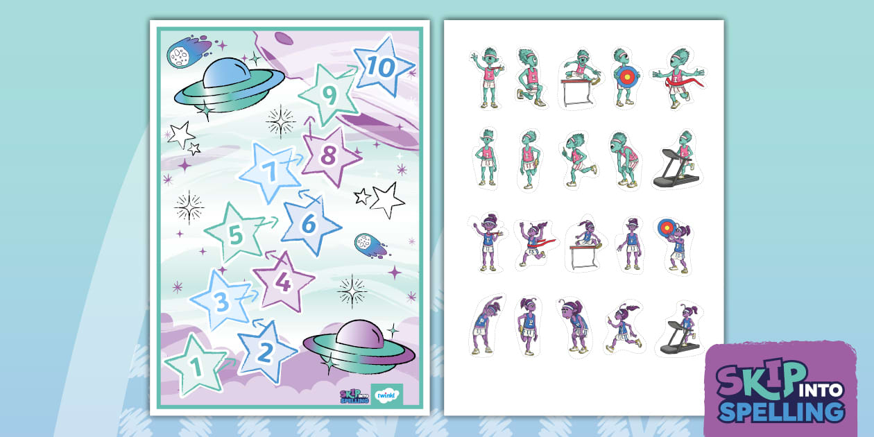 * NEW * Skip Into Spelling Behaviour Reward Chart - Twinkl