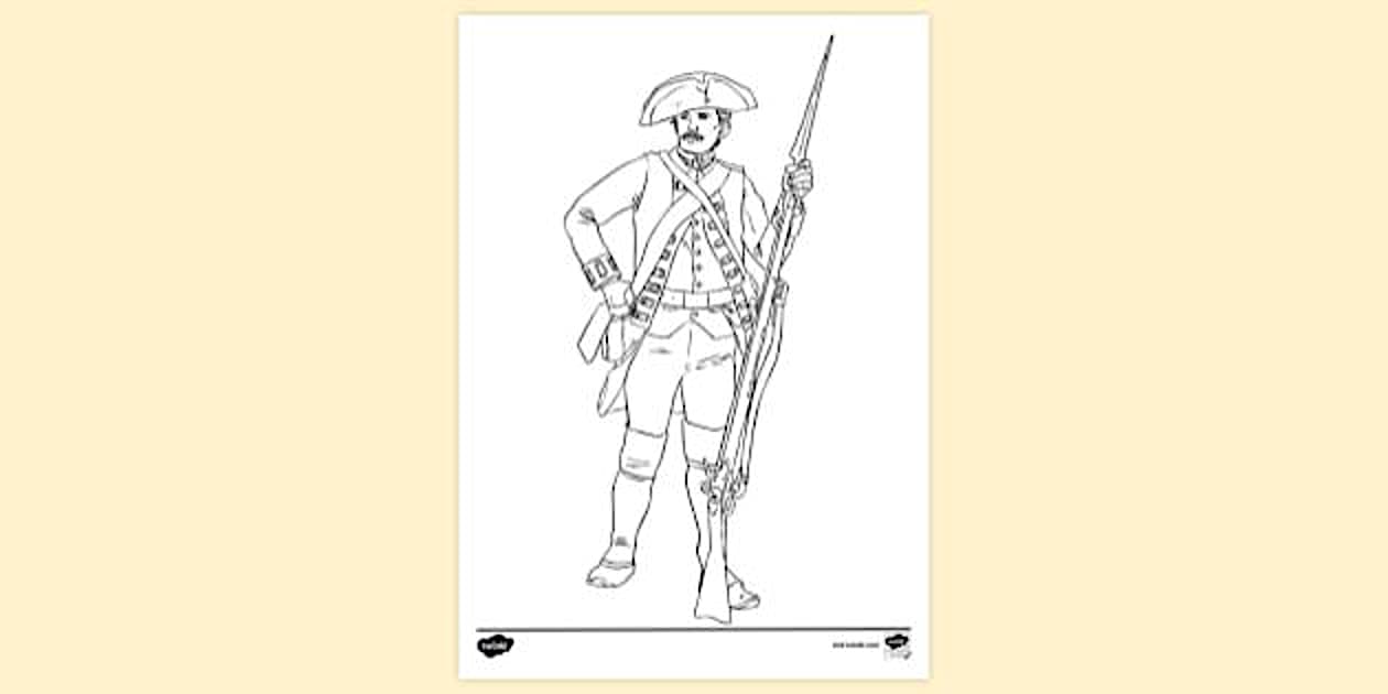 American Revolution Colouring | Colouring Sheets - Twinkl