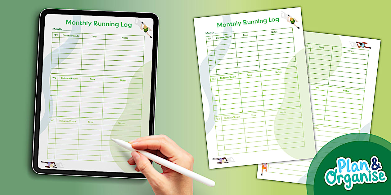 Monthly Running Log | Twinkl Plan & Organise (teacher made)
