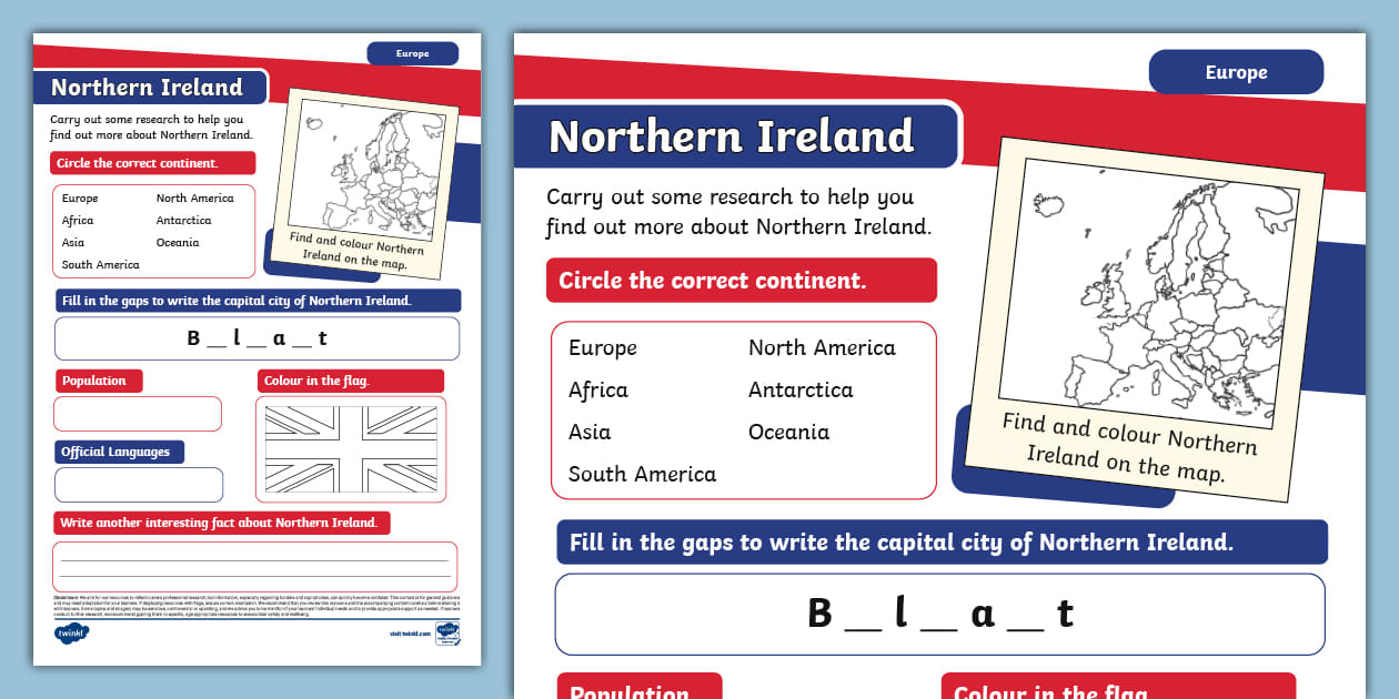KS1 Northern Ireland Research Activity