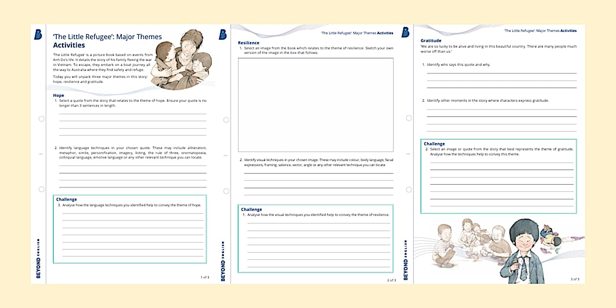 'The Little Refugee': Major Themes Activities for High School Students