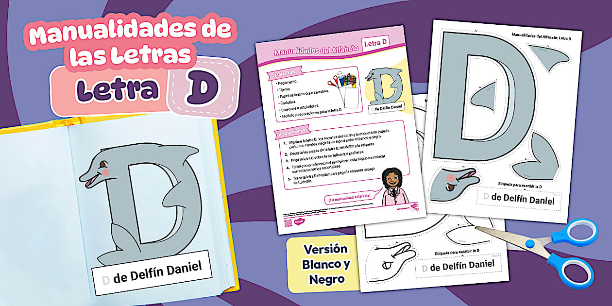 Manualidad | Letra | D | Mayúscula
