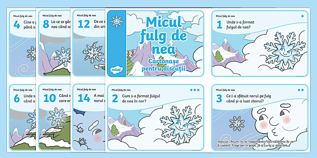 Micul fulg de nea – Cartonașe pentru discuții - Twinkl