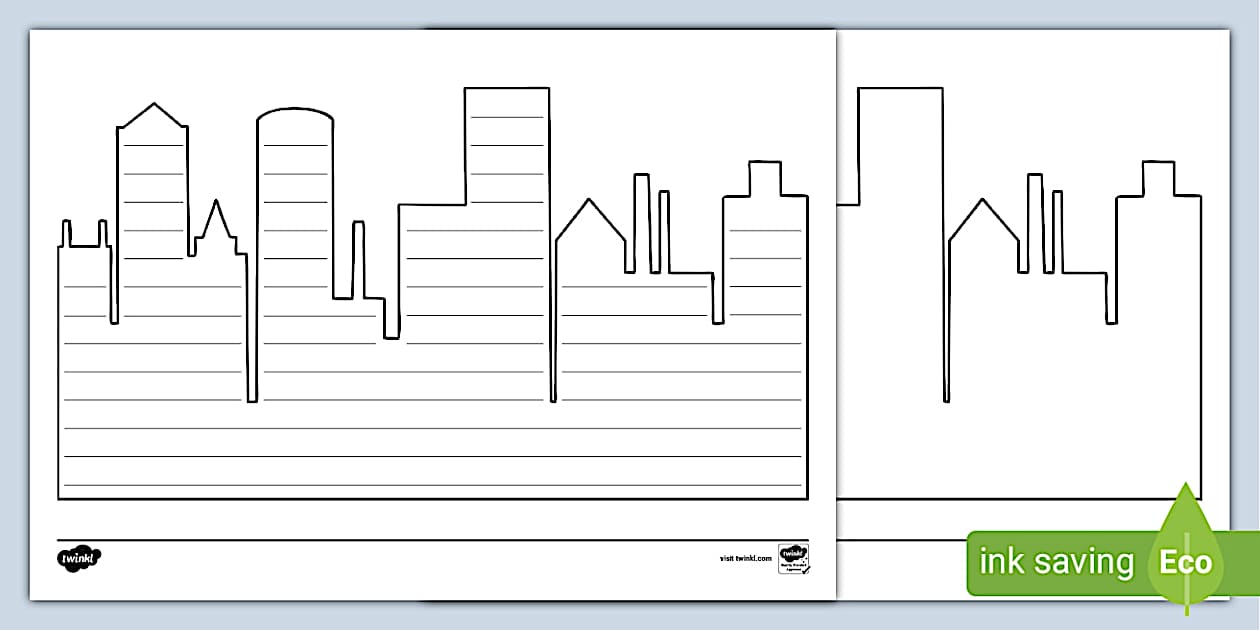 Skyline Writing Frame (teacher made) - Twinkl