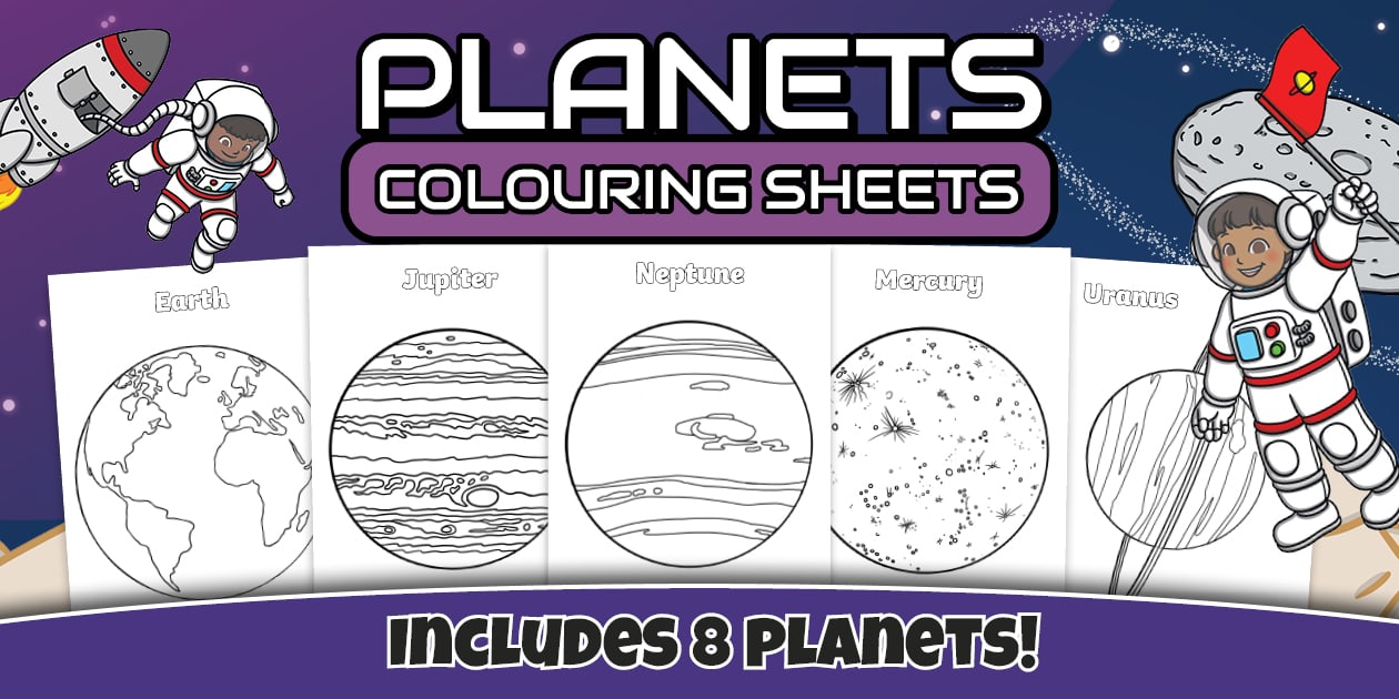 Planets Coloring Sheet | National Space Day | Twinkl USA