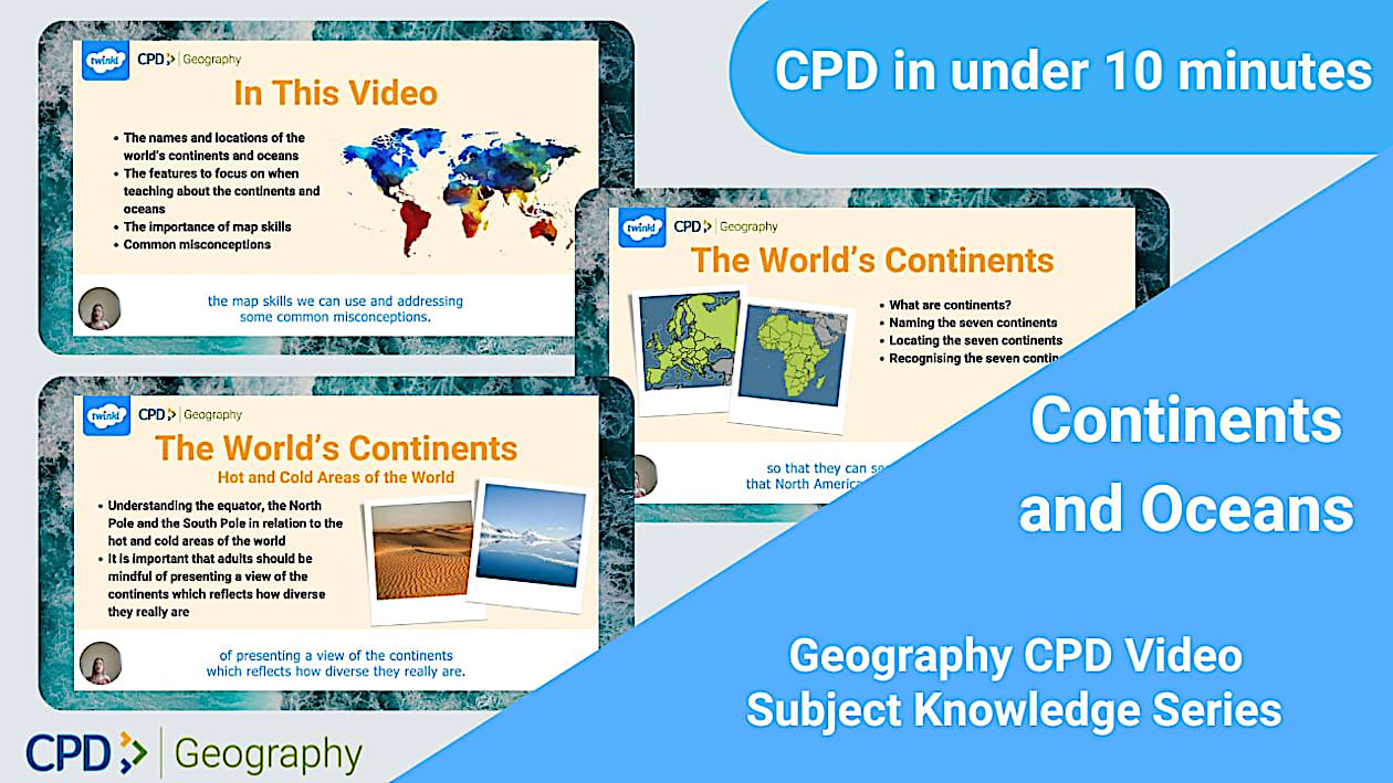 KS1 Continents and Oceans CPD (teacher made) - Twinkl