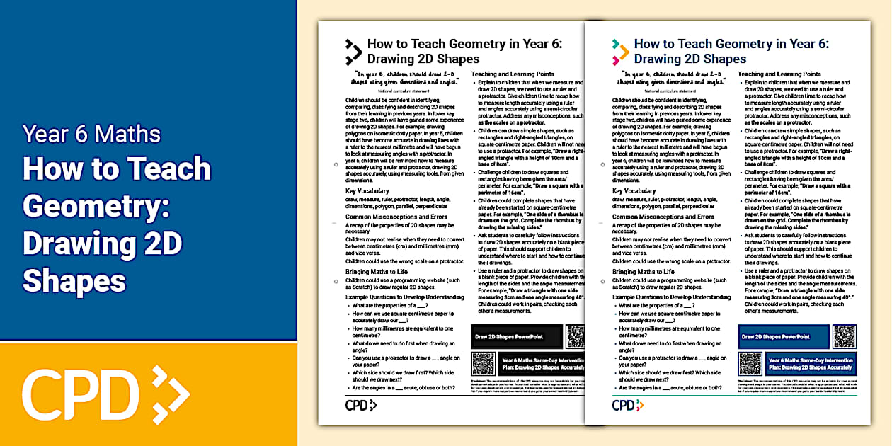 How to Teach Geometry in Year 6: Drawing 2D Shapes - Twinkl