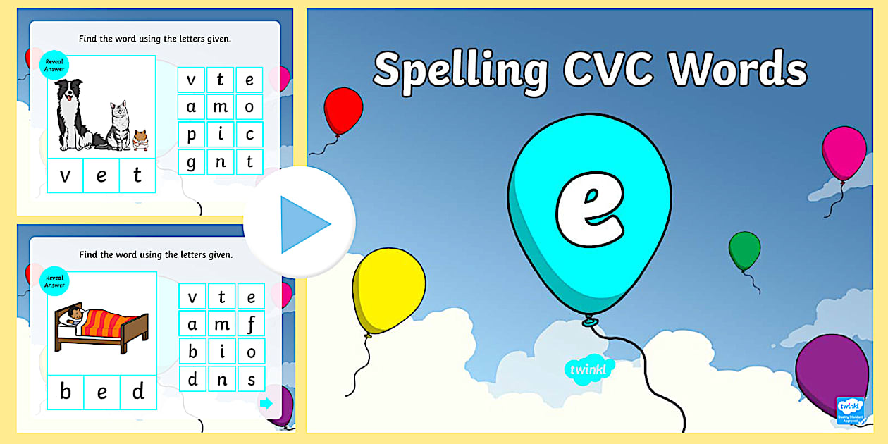 CVC Words E Spelling PowerPoint - CVC Words E Spelling PowerPoint