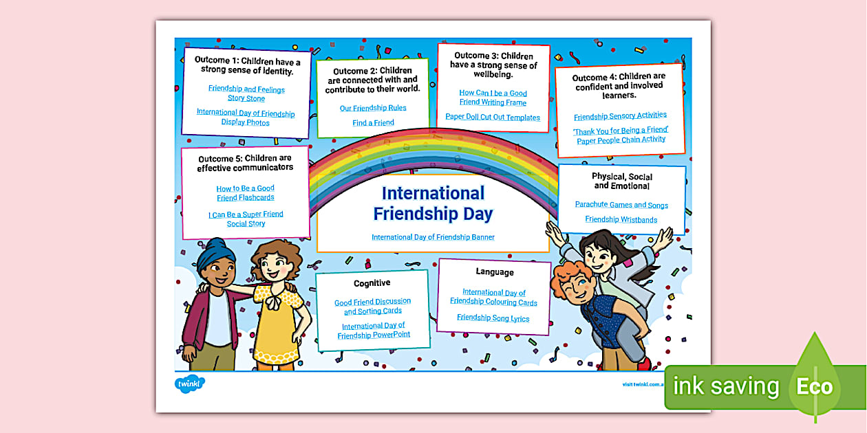 International Friendship Day Topic Planner - Twinkl