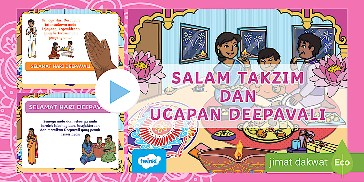 Salam Takzim Dan Ucapan Hari Deepavali - Powerpoint - Twinkl