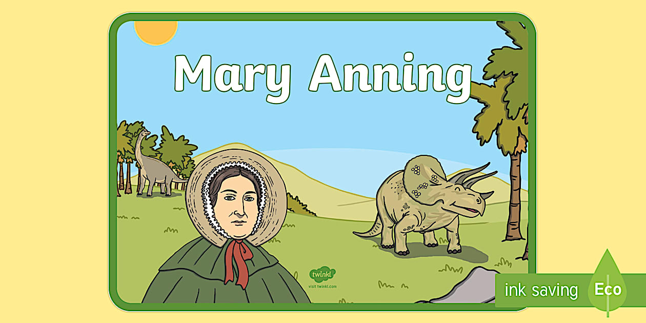 Cursive Mary Anning Display Poster (teacher made) - Twinkl