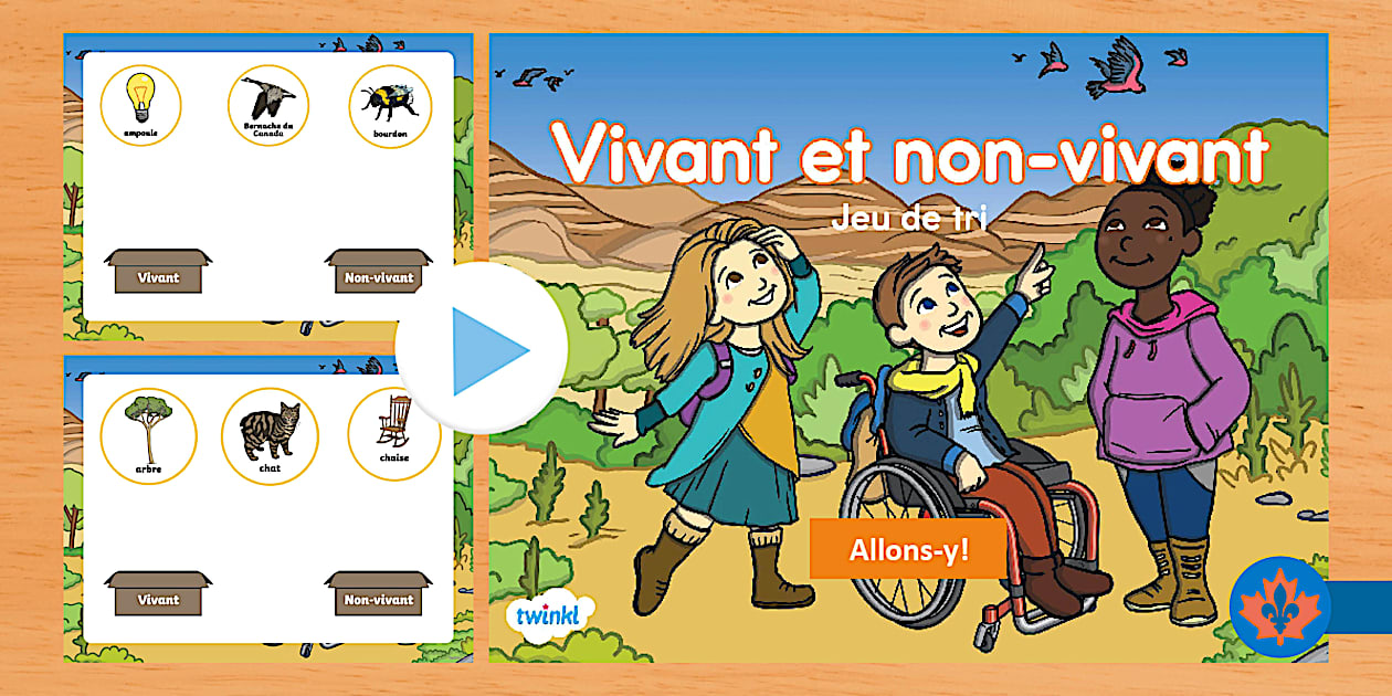 Living vs Non-Living Sorting Game French (teacher made)