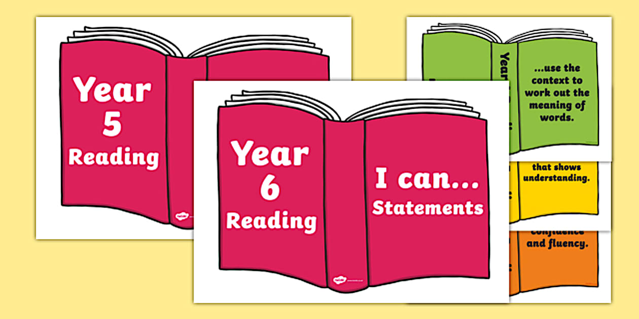 UKS2 I Can Reading Statements on Books - Twinkl