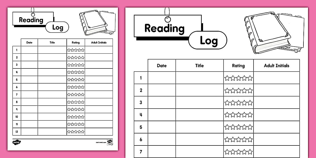 Reading Log (teacher made) - Twinkl