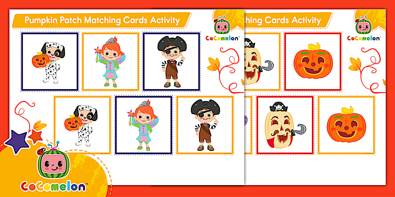 FREE! - CoComelon Pumpkin Patch Matching Cards | Twinkl