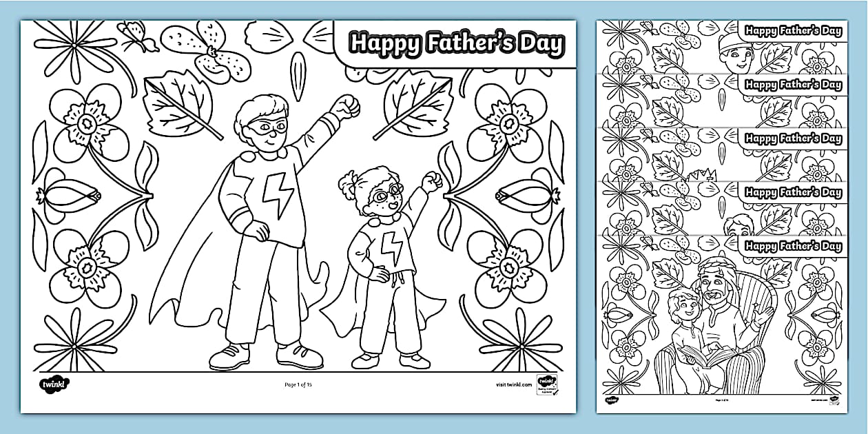 Father's Day Colouring Sheets - Twinkl