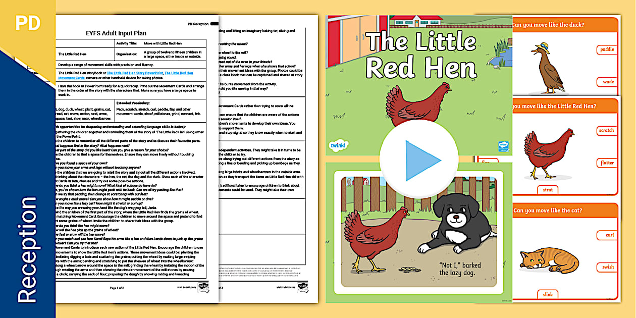 Little Red Hen Movement Activity EYFS Adult Planning Pack