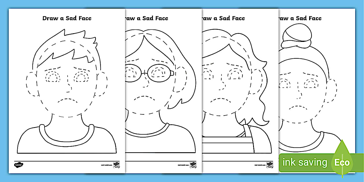 Draw a Sad Face Pencil Control Activity Pack (teacher made)