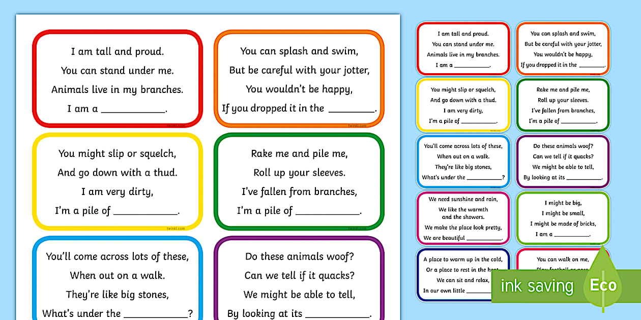 Outdoor Treasure Hunt Riddles | Primary Resources | Twinkl