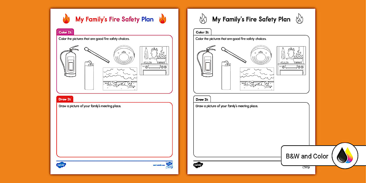 Family Fire Safety Plan | Fire Safety Week | Twinkl USA